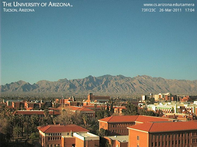 Webcam - Tucson, University of Arizona | North America - USA - Arizona ...
